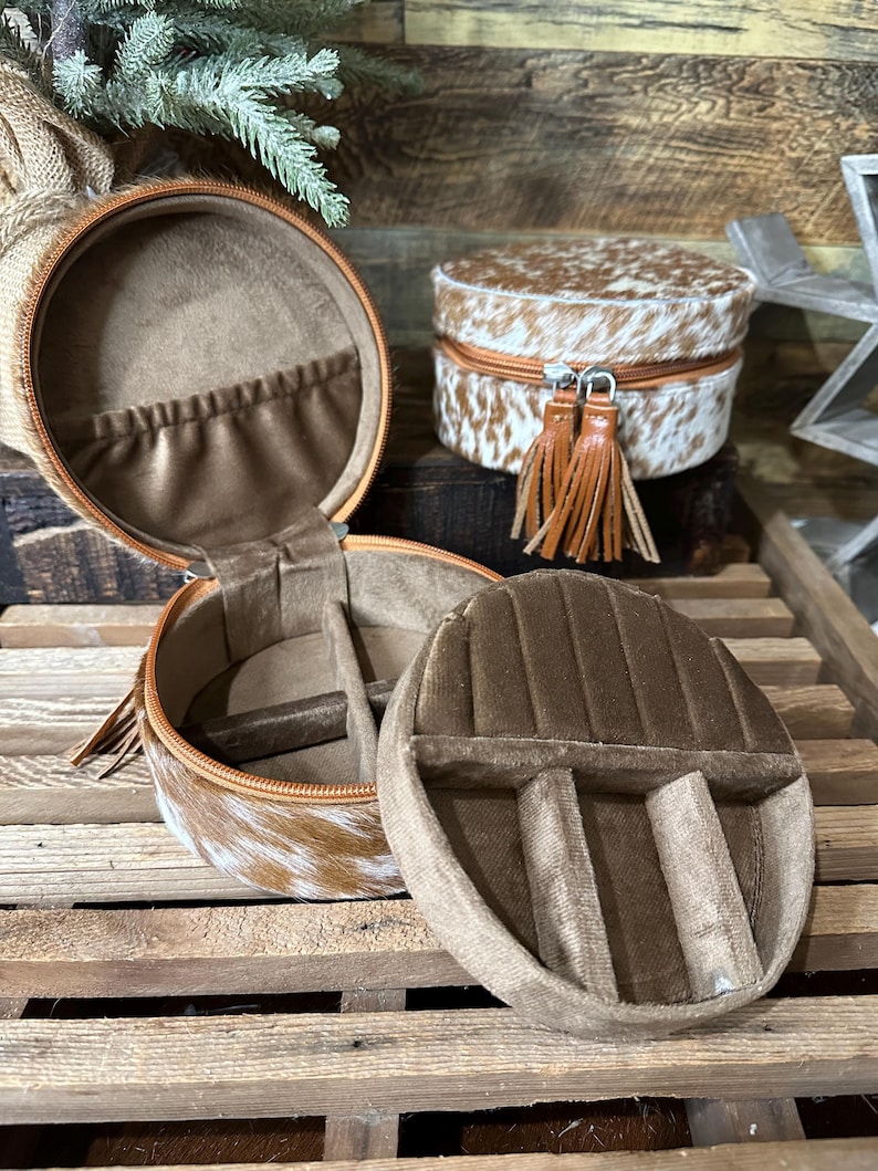 Custom Jewelry Box | Cowhide Jewelry Case | Custom Branded Western ...