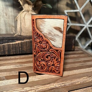 Hand Tooled Men’s Leather Cowhide Wallet | Tooled Leather Wallet ...