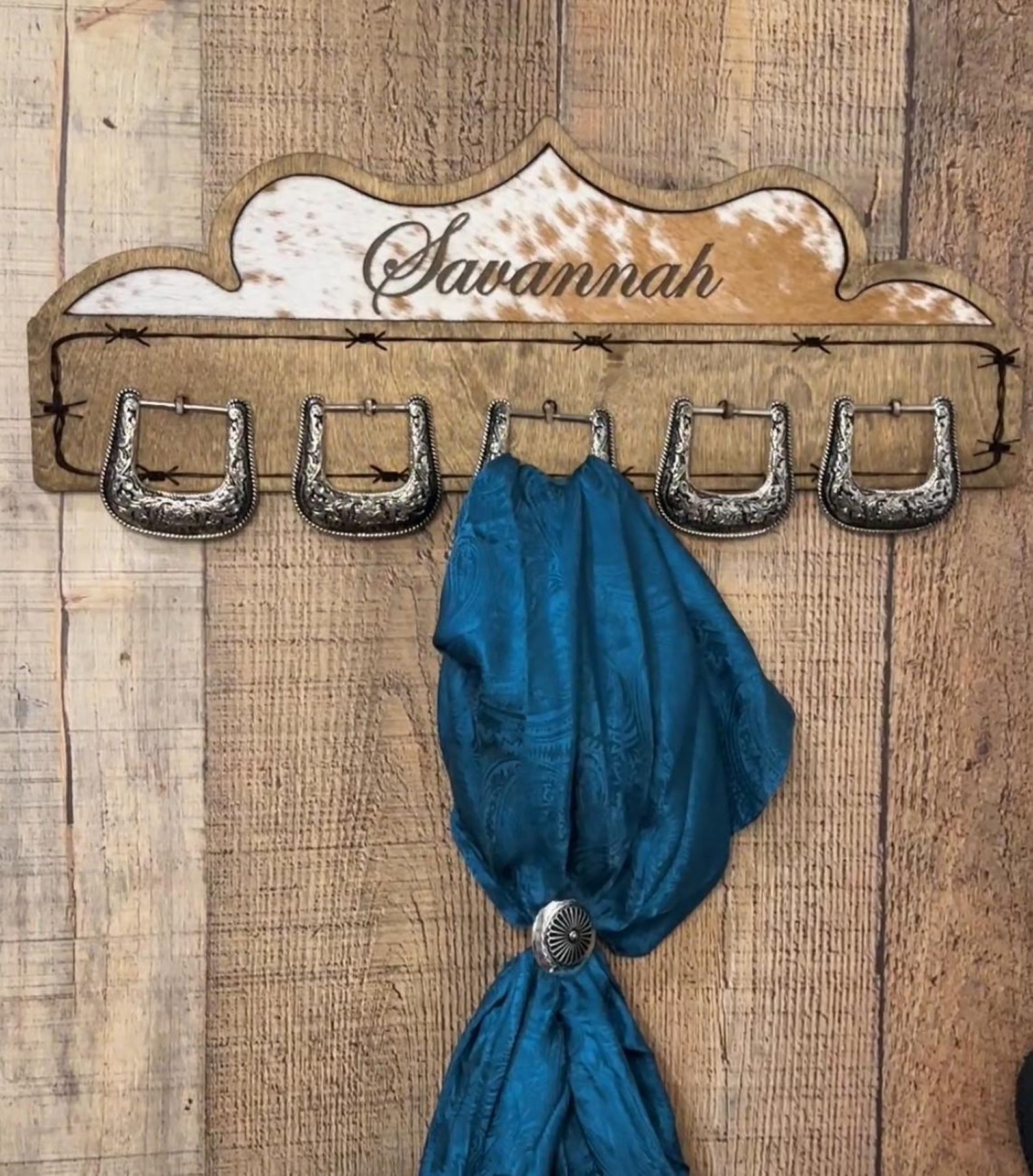 Wild Rag Scarf Display | Handcrafted Customized With Genuine Cowhide ...