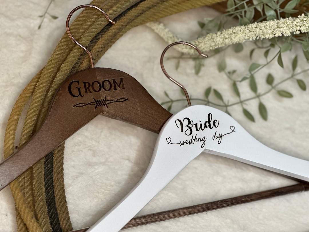 Personalized Wedding Hangers | Custom Wooden Bridal Party Hangers ...