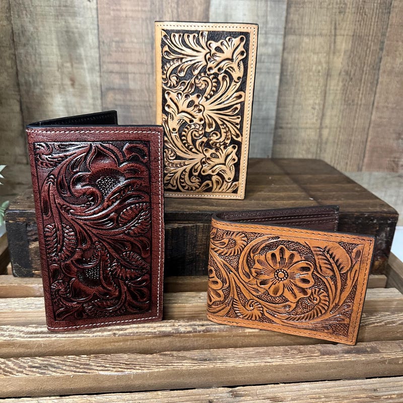 Hand Tooled Wallet - Etsy