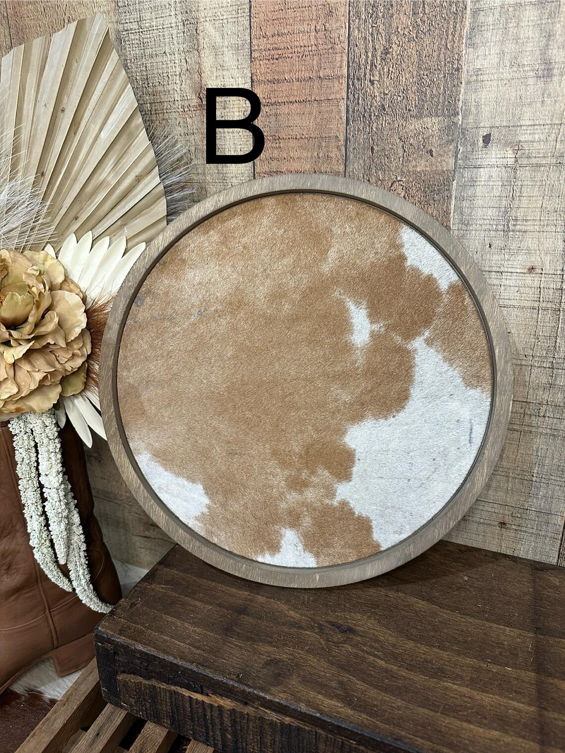 Wedding Ceremony Branding Cowhide Framed Sign | Fully Customizable ...