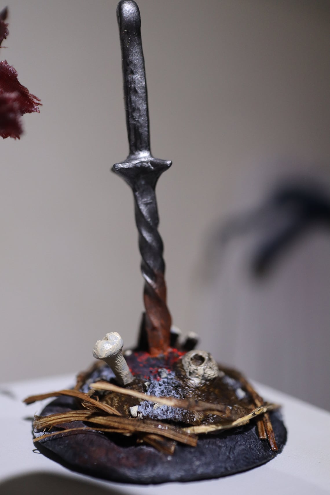 Bonfire - Handmade, Hand Painted, Dark Souls Coiled Sword Miniature ...