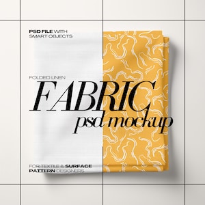 Folded Fabric Mockup PSD Linen Mockups for Textile Designer - AOP ...