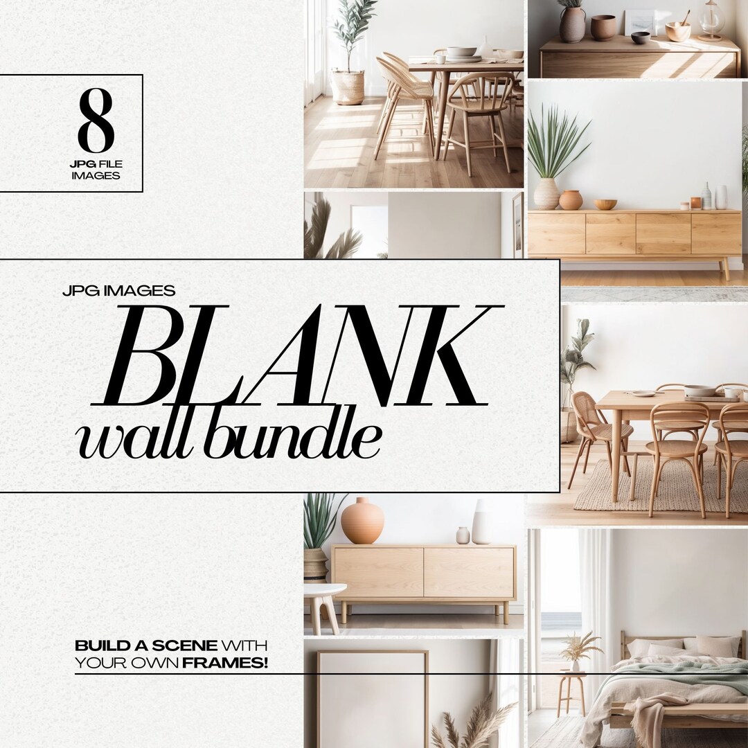 Empty Wall JPG Stock Image Scene Bundle Coastal Interior Home Mockup ...