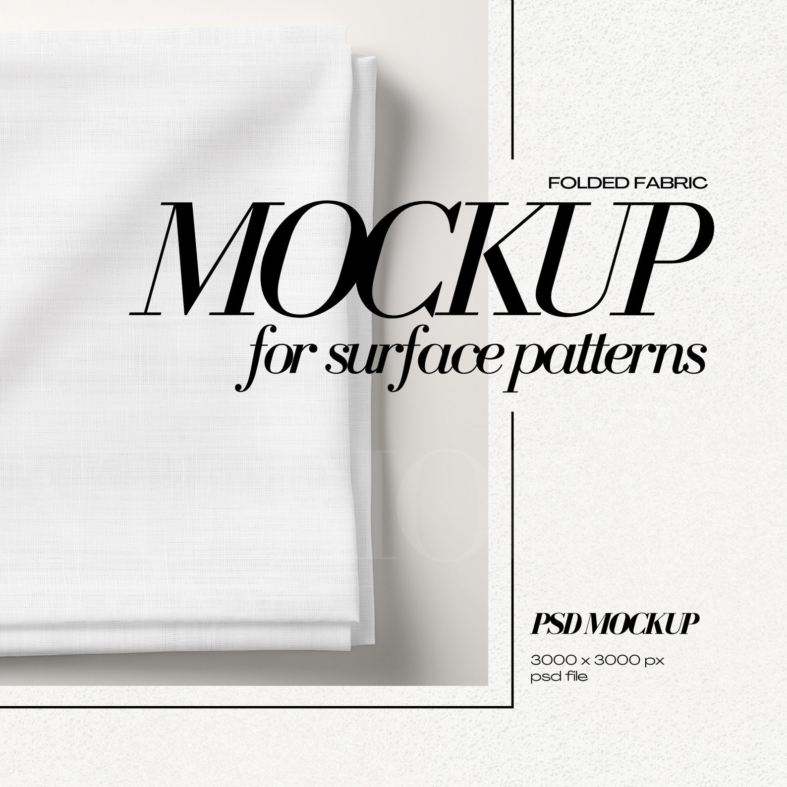 Folded Fabric Mockup PSD Linen Mockups for Textile Designer - AOP ...