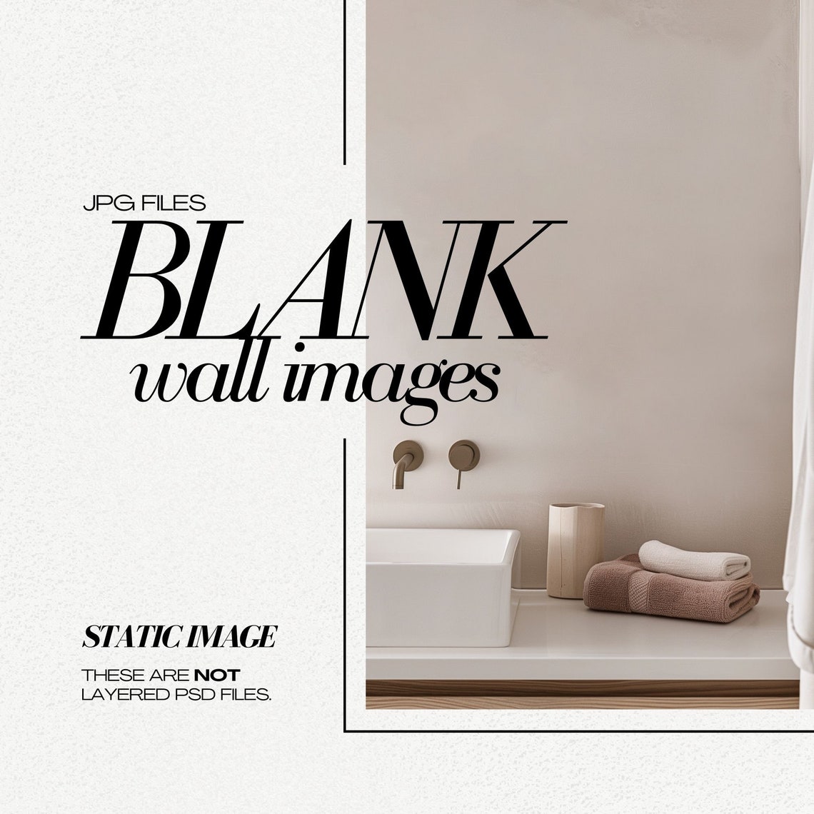 Blank Wall Mockup Stock Image Bundle JPG Contemporary Home Interior ...