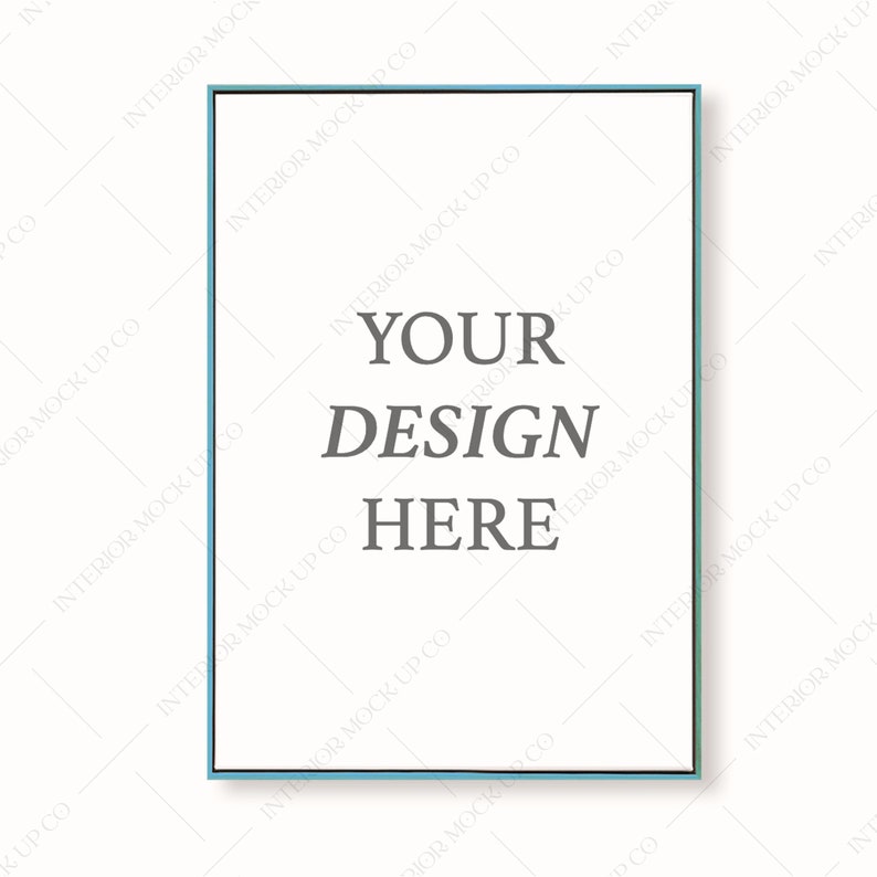 A2 Frame Mockup PSD Modern Floating Canvas Poster Wall Art Frames DIN ...