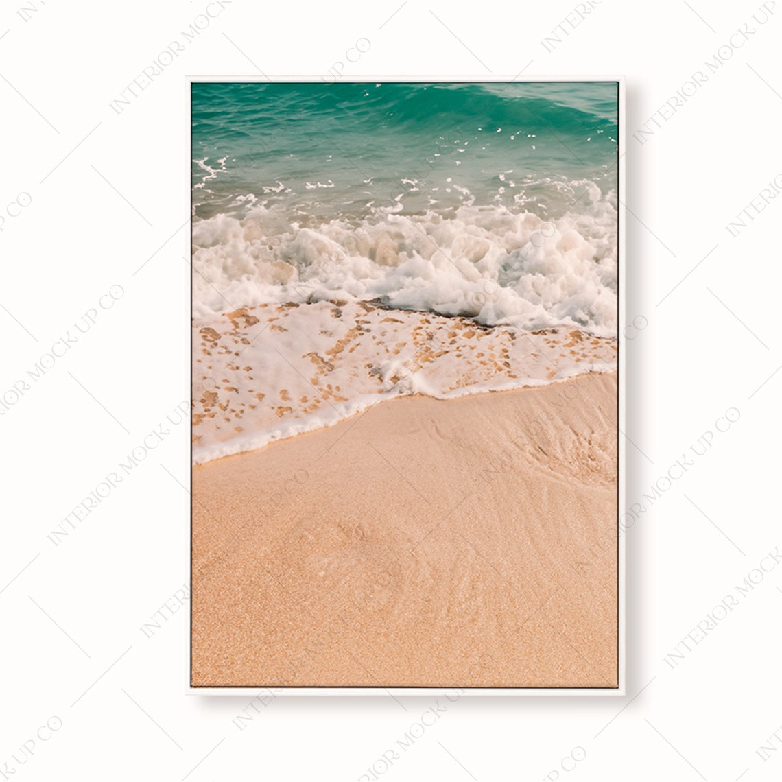 A2 Frame Mockup PSD Modern Floating Canvas Poster Wall Art Frames DIN ...