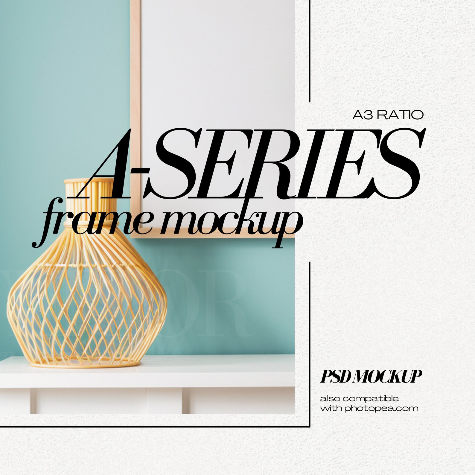DIN A3 Frame Mockup PSD Colorful Mockups A Series Mock up Frames Bright ...