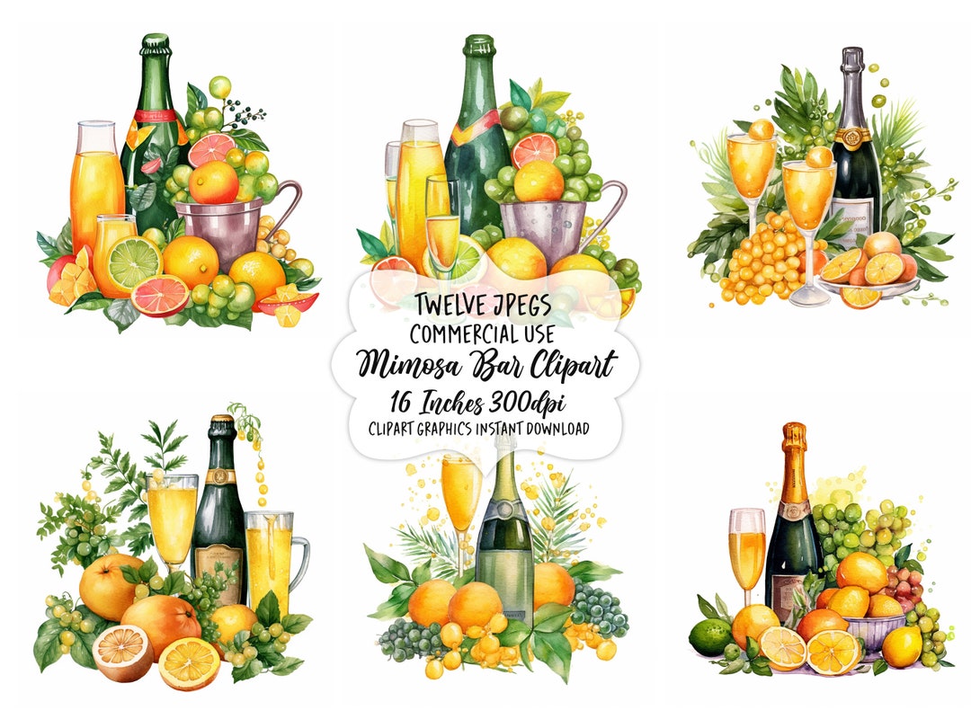 Mimosa Bar Clipart Graphics for Sign, Bucks Fizz Clip Art Images, Baby ...