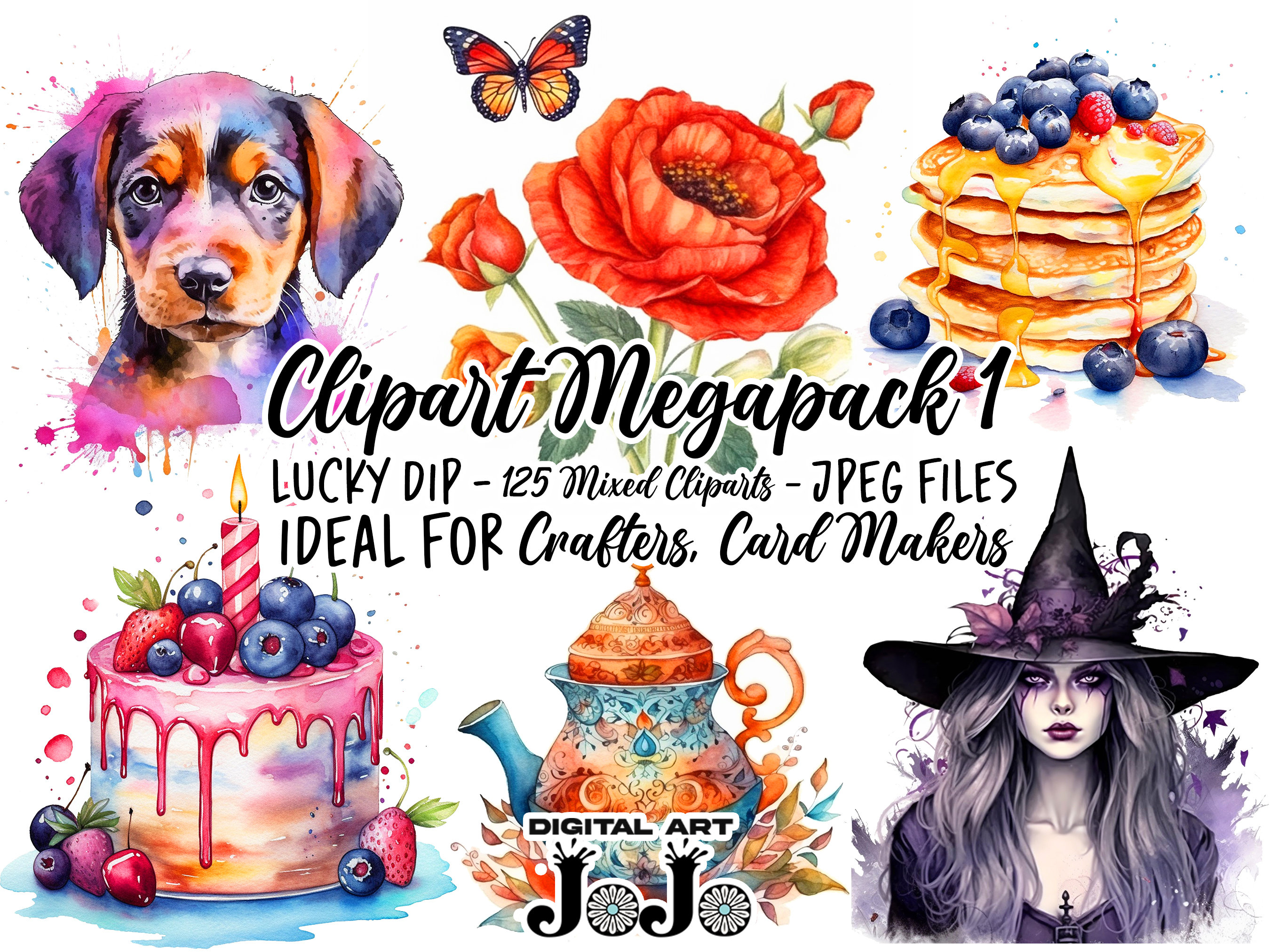 MEGA Clipart Bundle Mixed Clip Art Set Card Making - Etsy