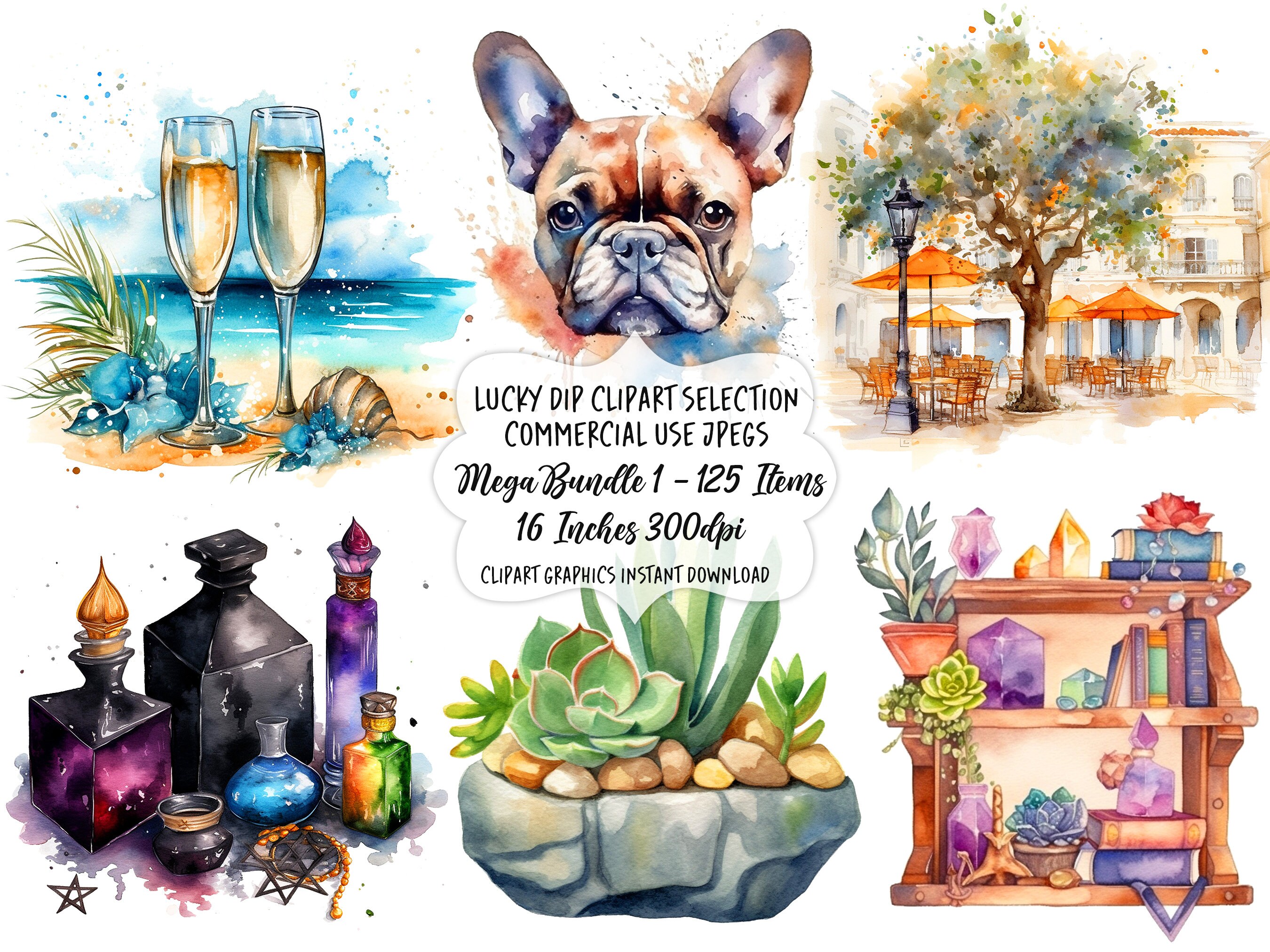 MEGA Clipart Bundle Mixed Clip Art Set Card Making - Etsy