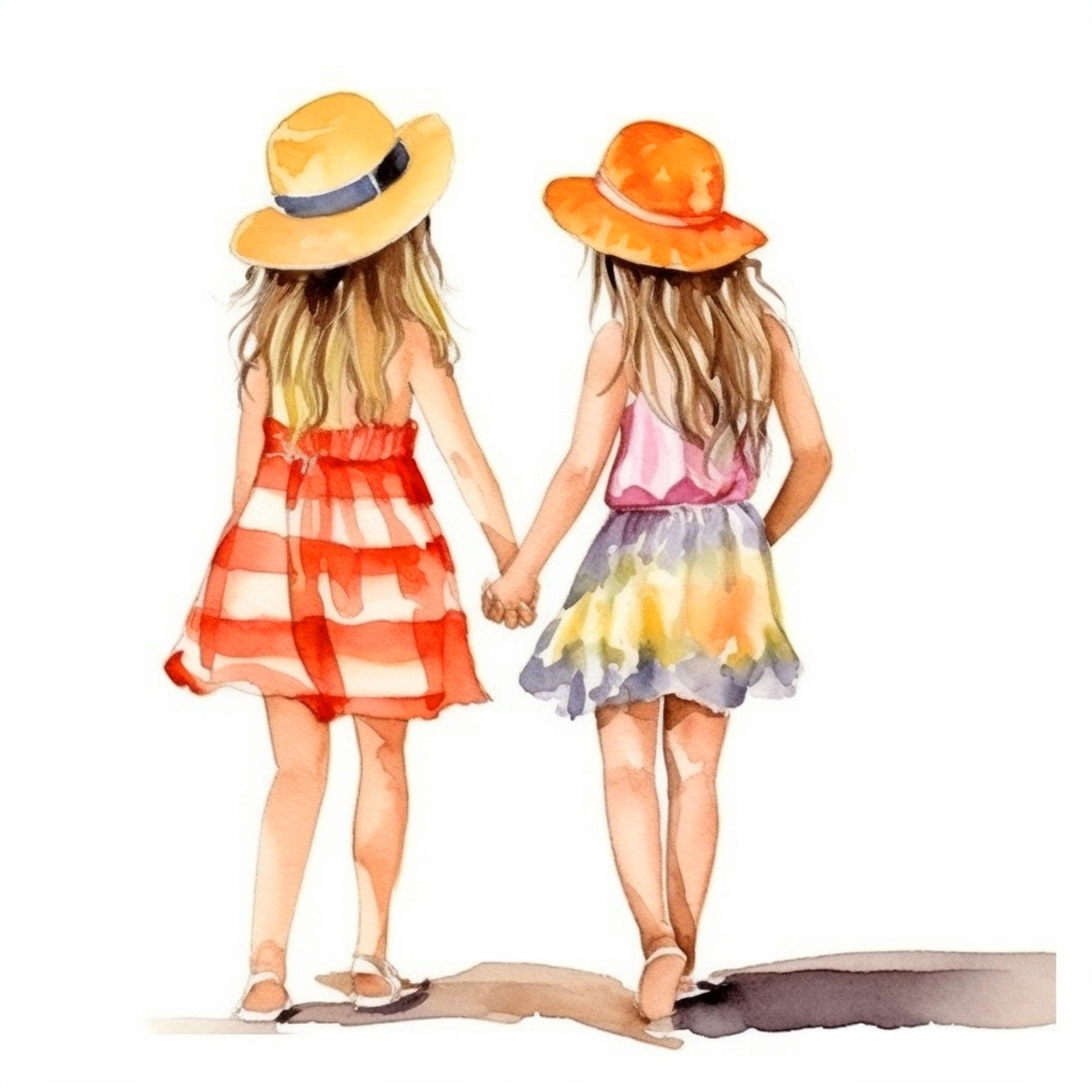 Best Friends Clipart, Best Friends Clip Art, Commercial Use, Digital ...