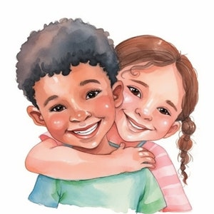 Best Friends Clipart, Best Friends Clip Art, Commercial Use, Digital ...