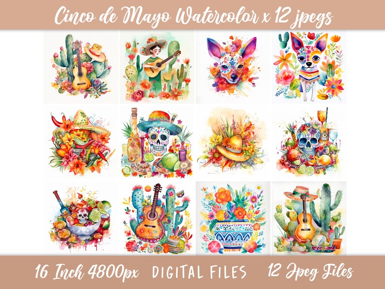 Cinco De Mayo Clipart, Mexican Clipart, 5th of May Clipart, Digital ...