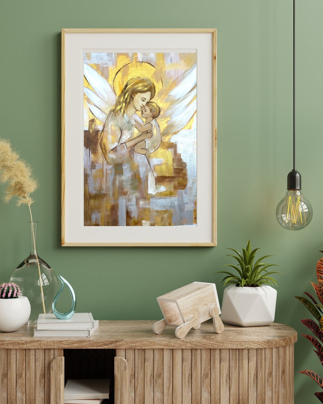 Guardian Angel, Guardian Angel Art, Original Painting, Spiritual Art ...