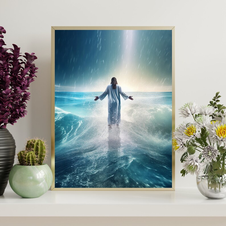 Jesus Walking on Water Divine Prints Heavenly Art Prints - Etsy