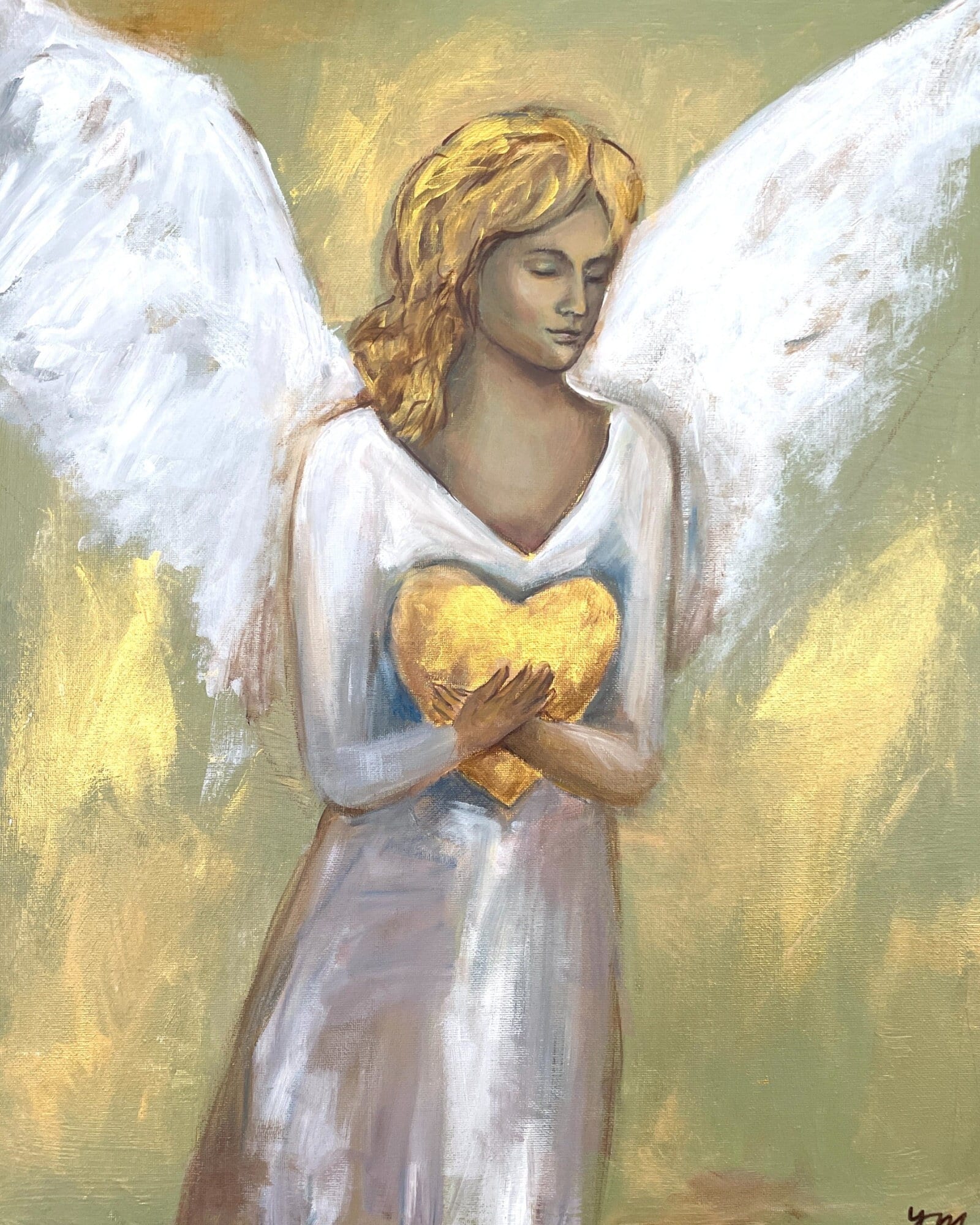 Angel Heart, Angel Art, Original Art, Original Art Painting, Angel ...
