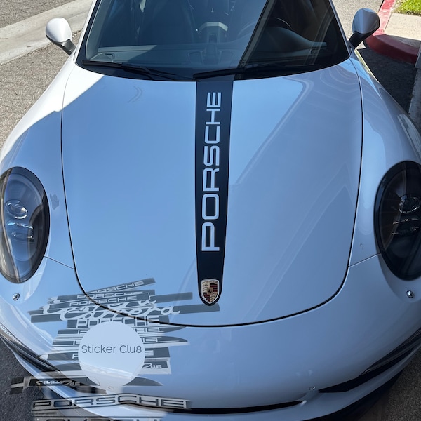 Porsche Hood Decal - Etsy
