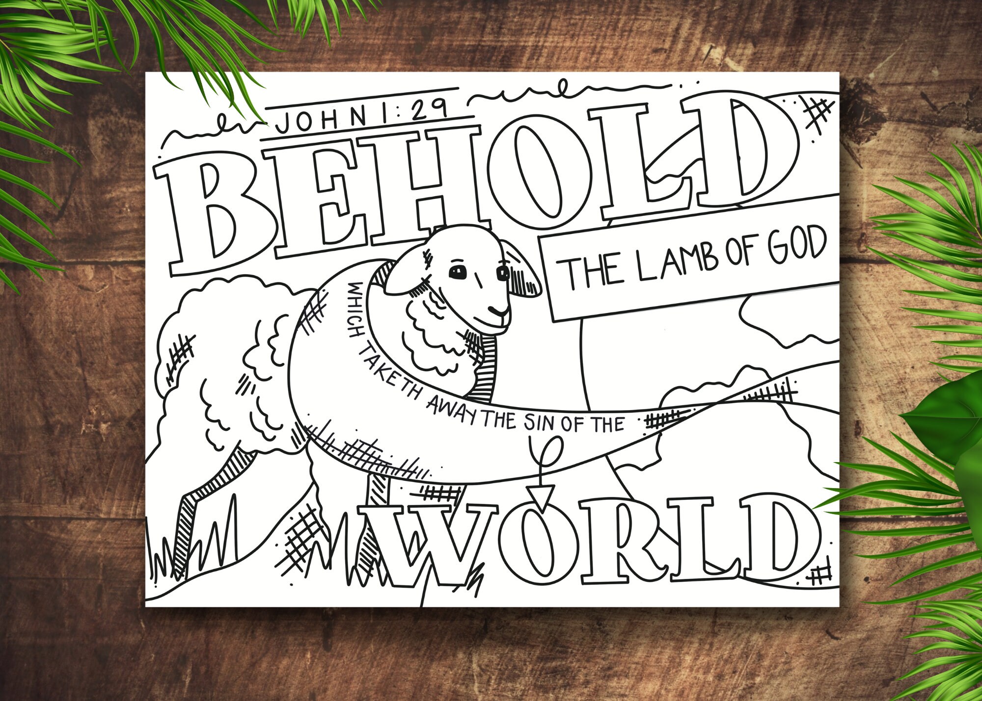 8 Easter Coloring Pages for Kids With Bible Verses - Etsy