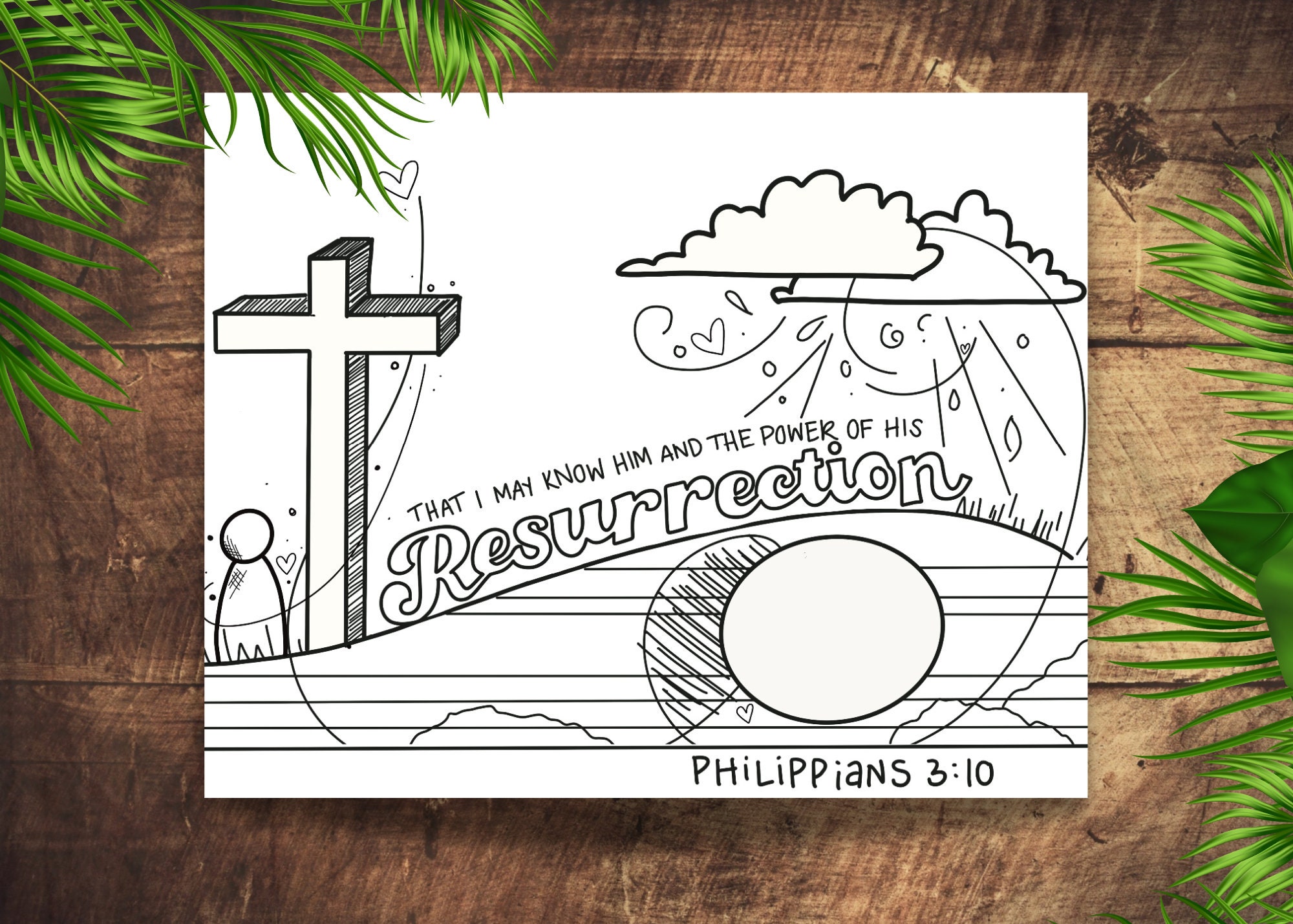 8 Easter Coloring Pages for Kids With Bible Verses - Etsy
