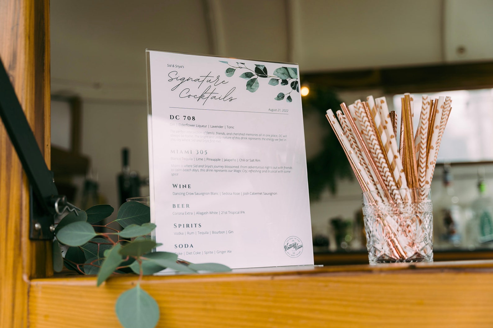 Custom Signature Cocktails Sign (full Menu) - Etsy