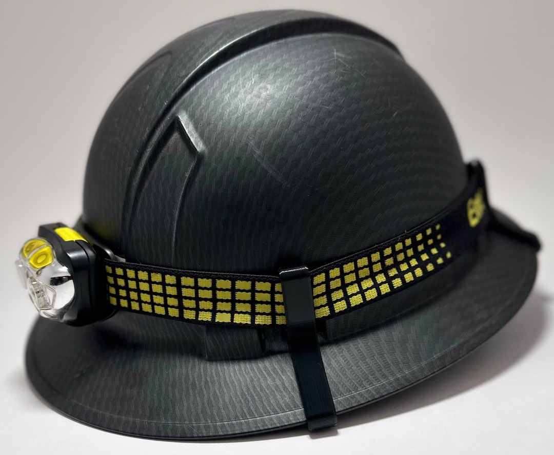 Unbreakable Fastenal Graphite Full Brim Headlamp Clip, Hard Hat Light ...