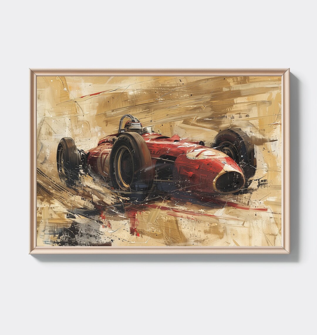 Historic Formula One Race Car Digital Art - Classic Racing Scene ...