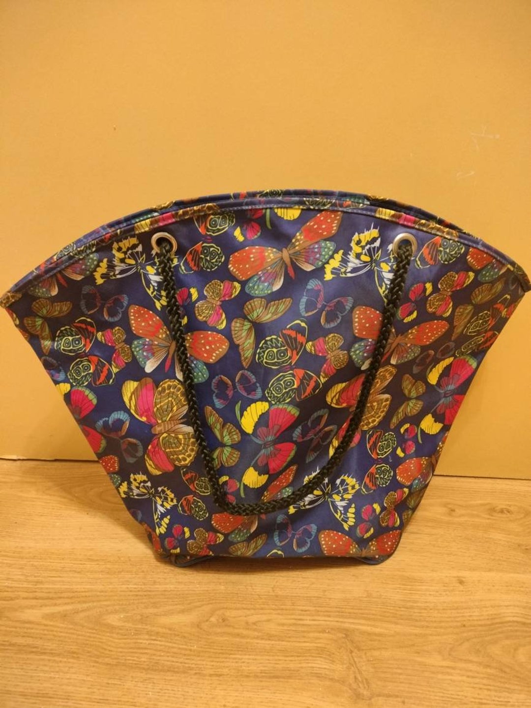 Vintage 60s 70s DDR Bag Shopping Bag Colorful Tote Bag With Zipper ...