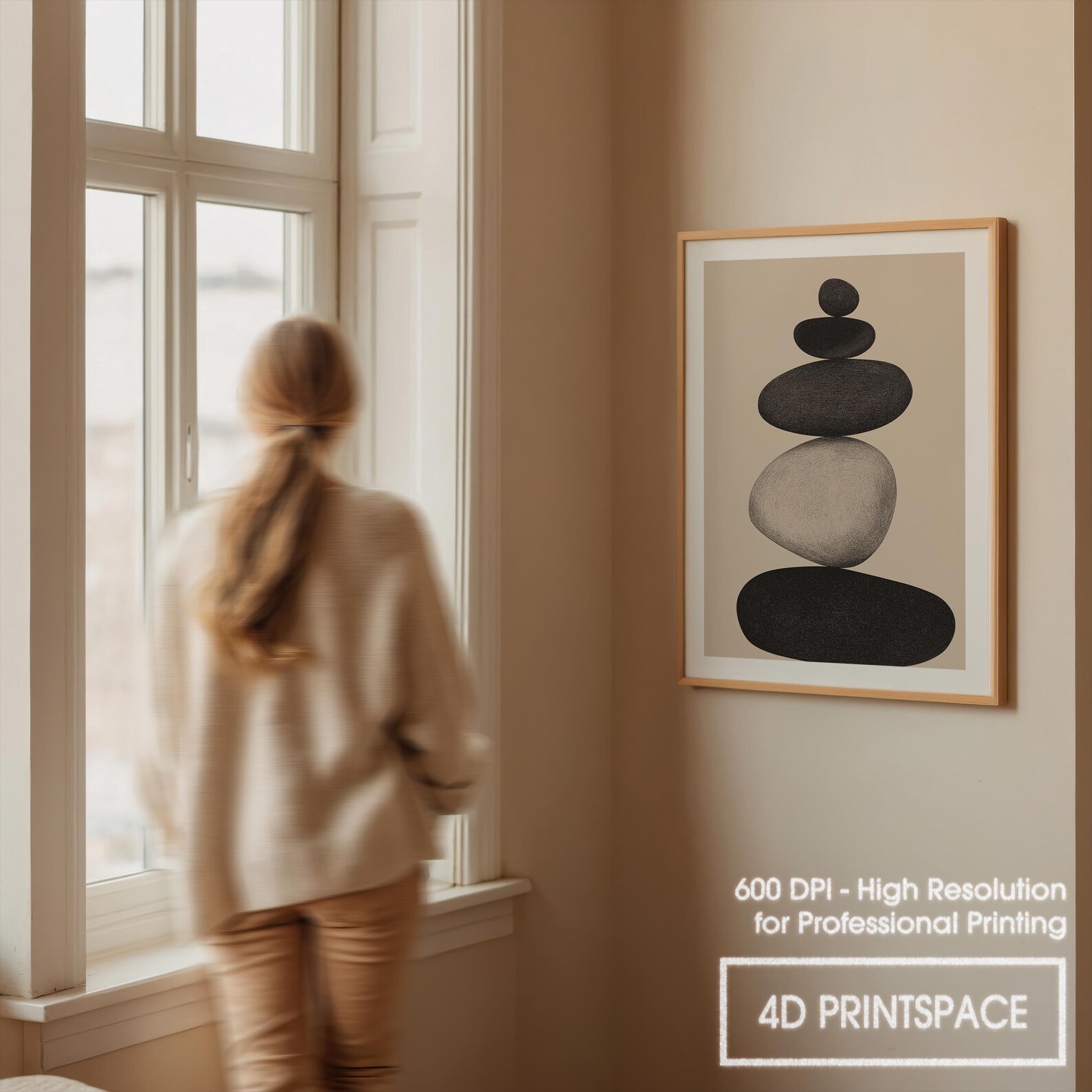 Japandi Printable Wall Art | Minimalist Zen Brushstroke & Botanical Ink ...