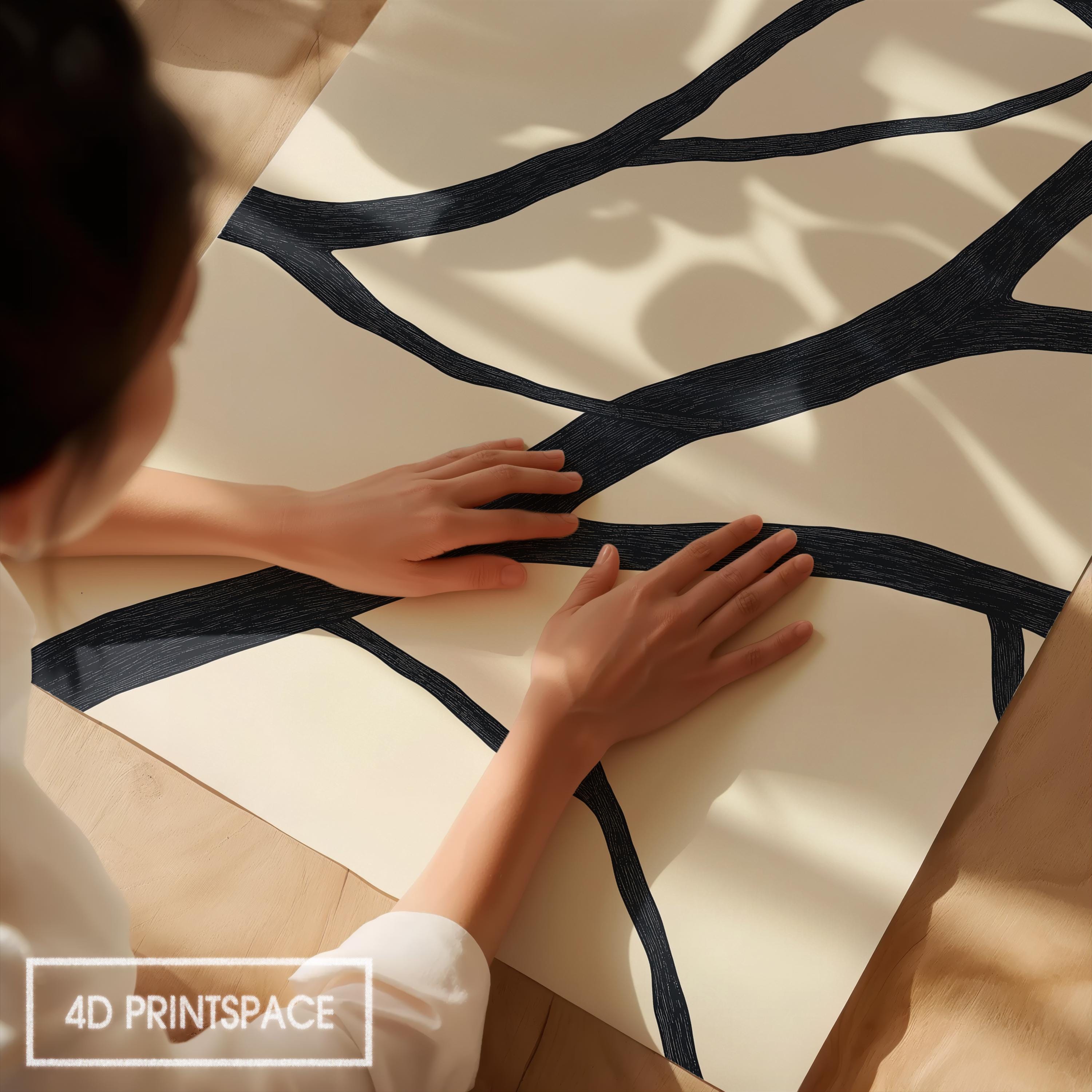 Japandi Printable Wall Art | Minimalist Zen Brushstroke & Botanical Ink ...