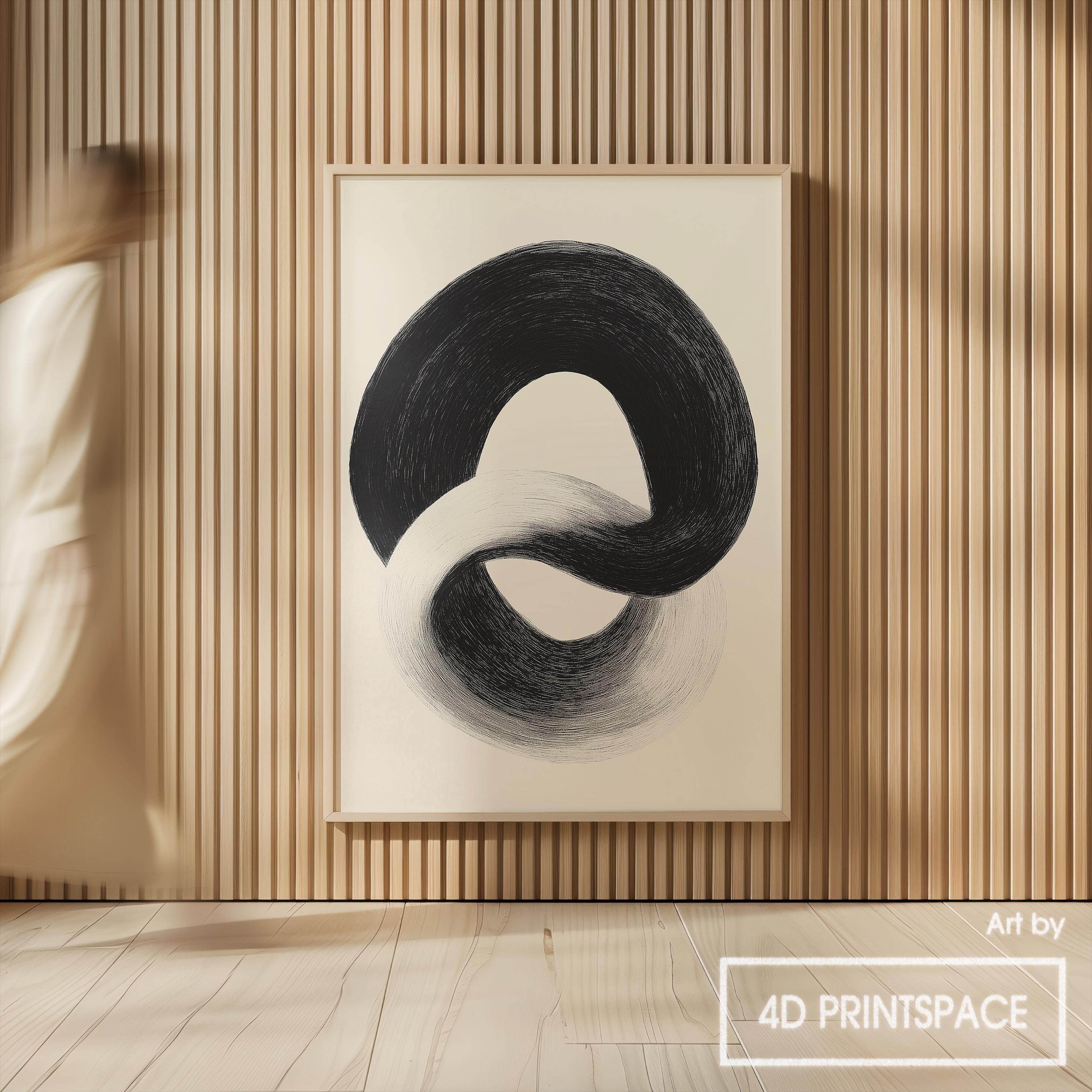 Japandi Printable Wall Art | Minimalist Zen Brushstroke & Botanical Ink ...