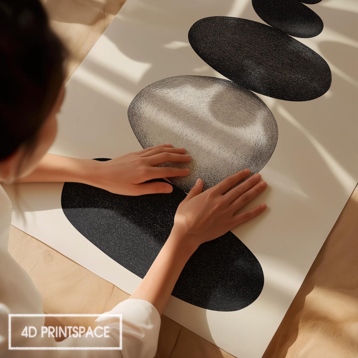 Japandi Printable Wall Art | Minimalist Zen Brushstroke & Botanical Ink ...