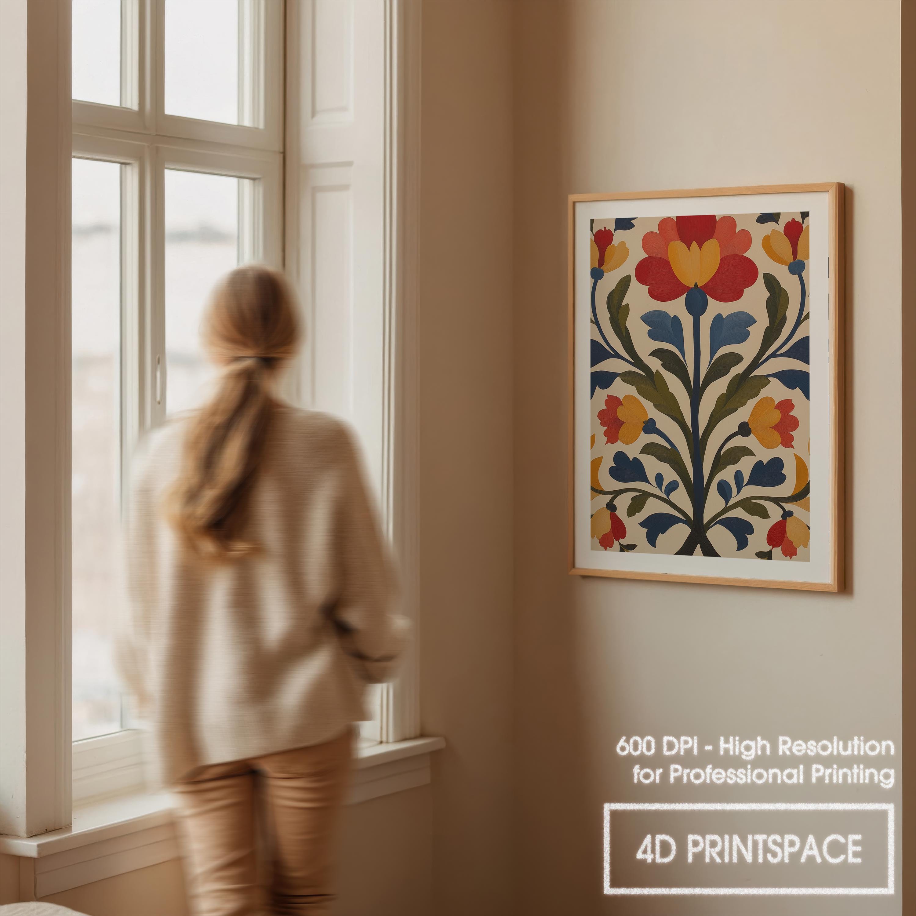 Hand-painted Rosemaling Art Print | Traditional Scandinavian Folk ...