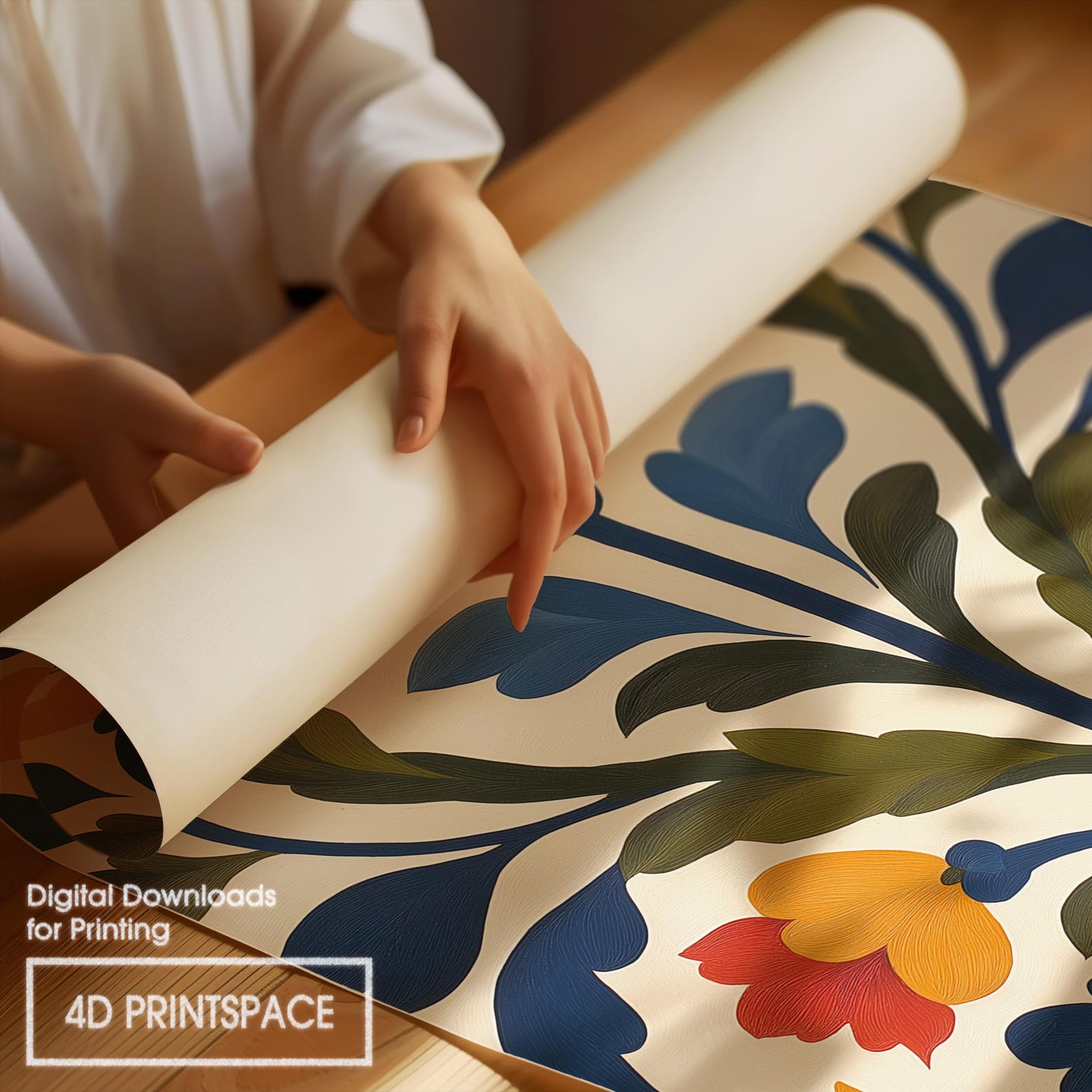 Hand-painted Rosemaling Art Print | Traditional Scandinavian Folk ...