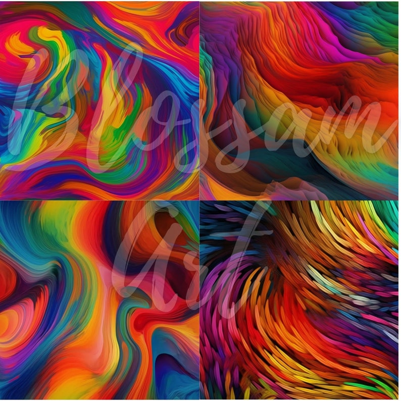 Rainbow Digital Paper - Rainbow Digital Art - Seamless Rainbow Pattern ...