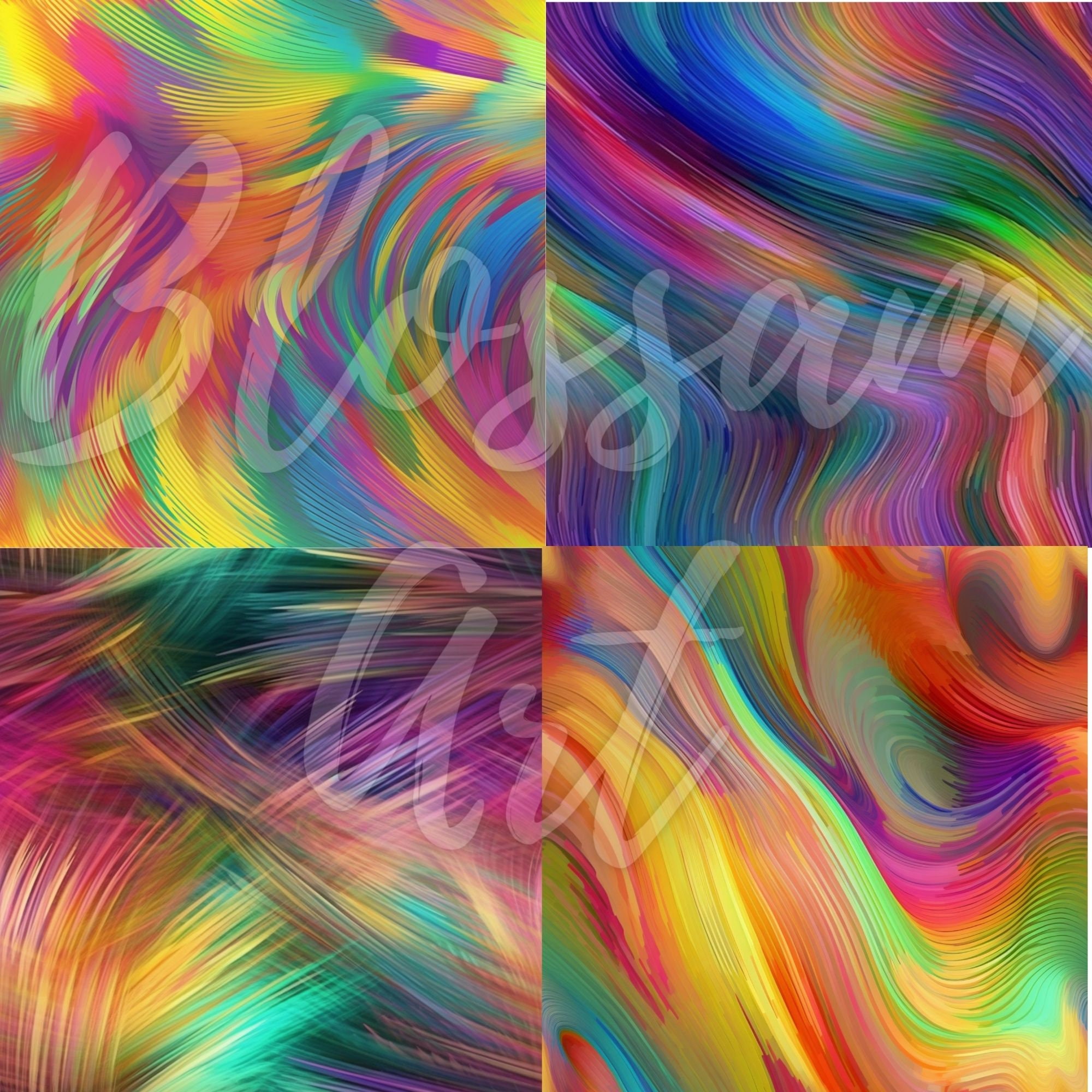 Rainbow Digital Paper Rainbow Digital Art Seamless Rainbow Digital ...