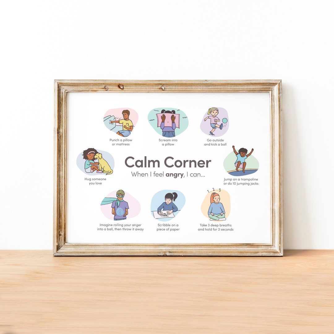 Anger Calming Strategies Poster/chart for Kids - Emotional Self ...