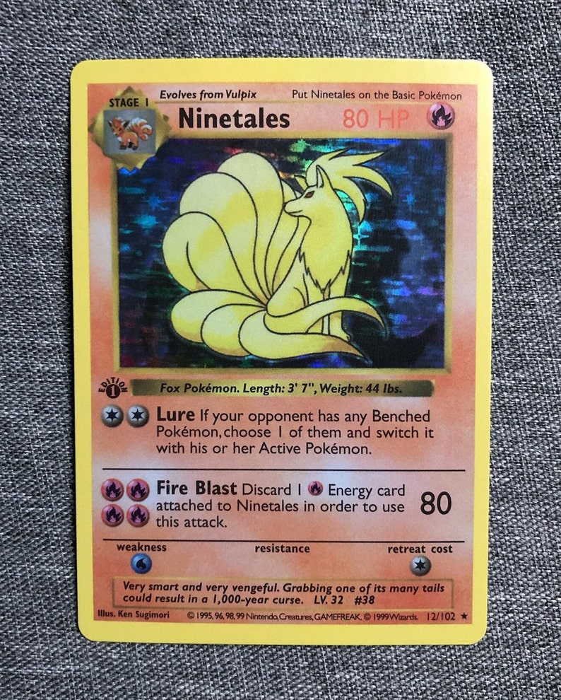 Ninetales Card First Edition Holographic - Etsy
