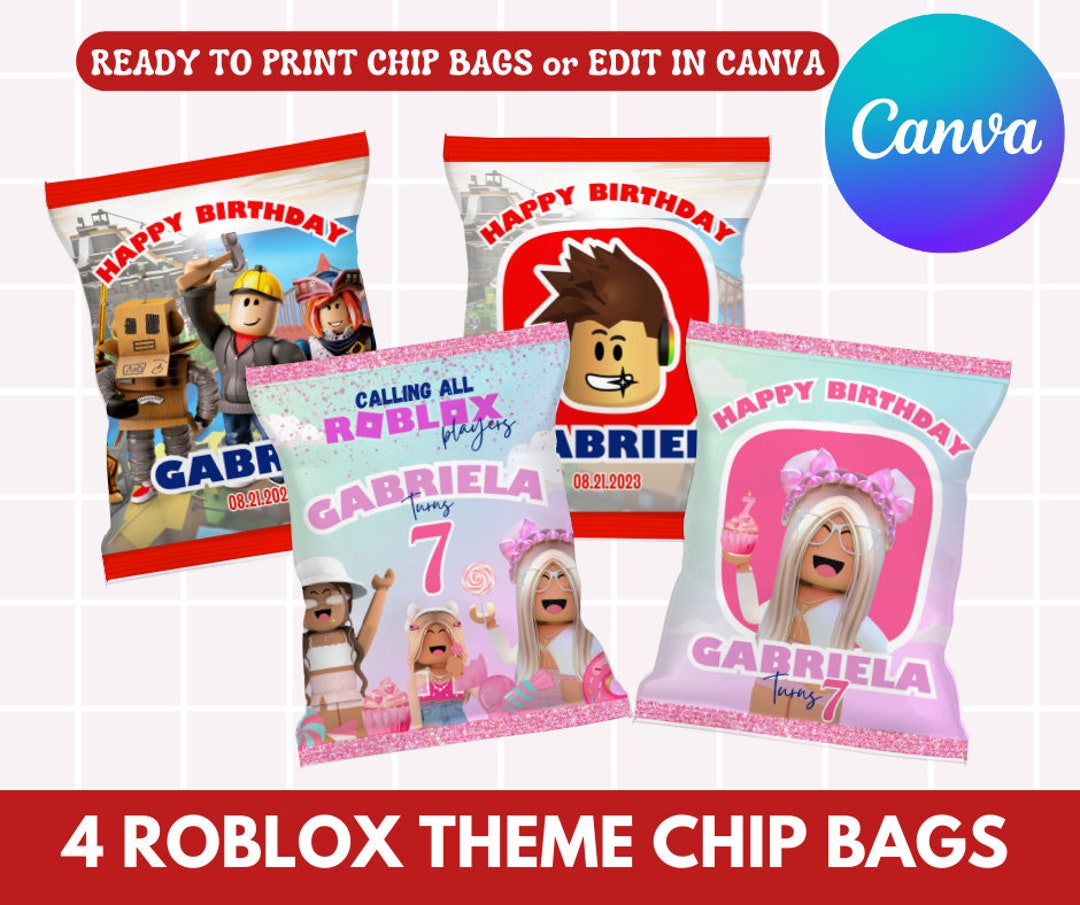 Roblox Chip Bags Roblox Girl Roblox Boy Kids Birthday Chip - Etsy Australia