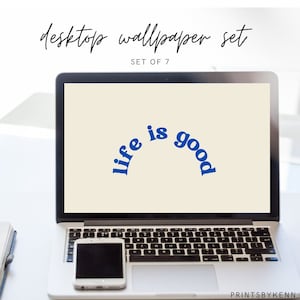 Colorful & Cute Desktop Wallpaper Background Set - Digital - Set of 7 ...