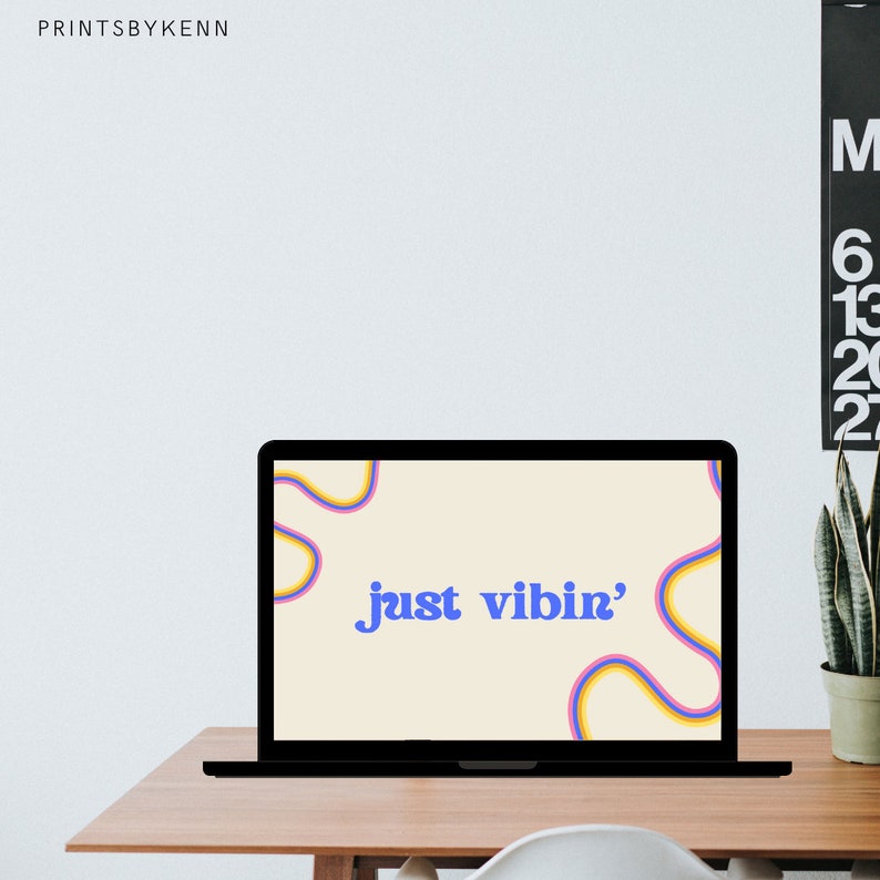 Colorful & Cute Desktop Wallpaper Background Set - Digital - Set of 7 ...