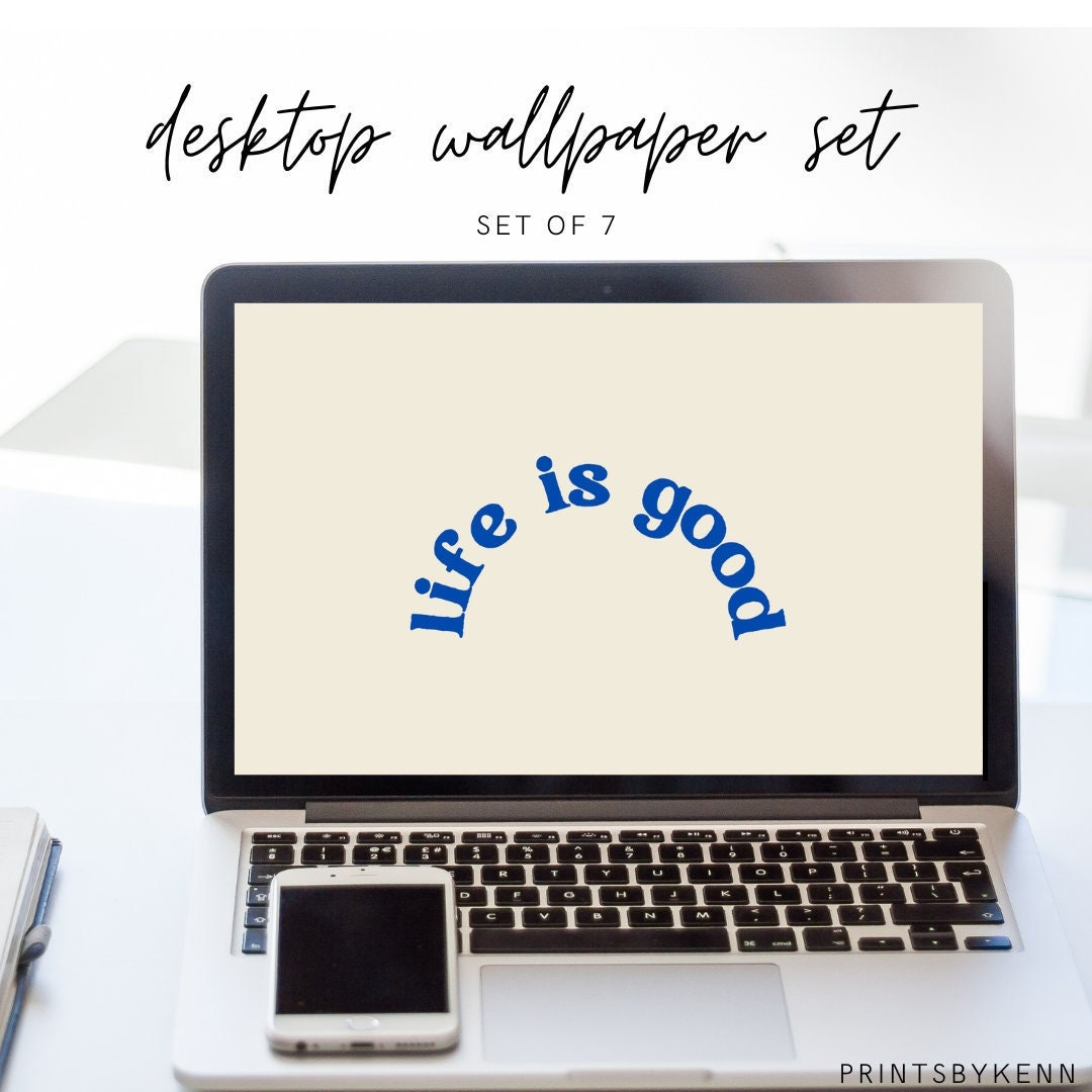 Colorful & Cute Desktop Wallpaper Background Set - Digital - Set of 7 ...