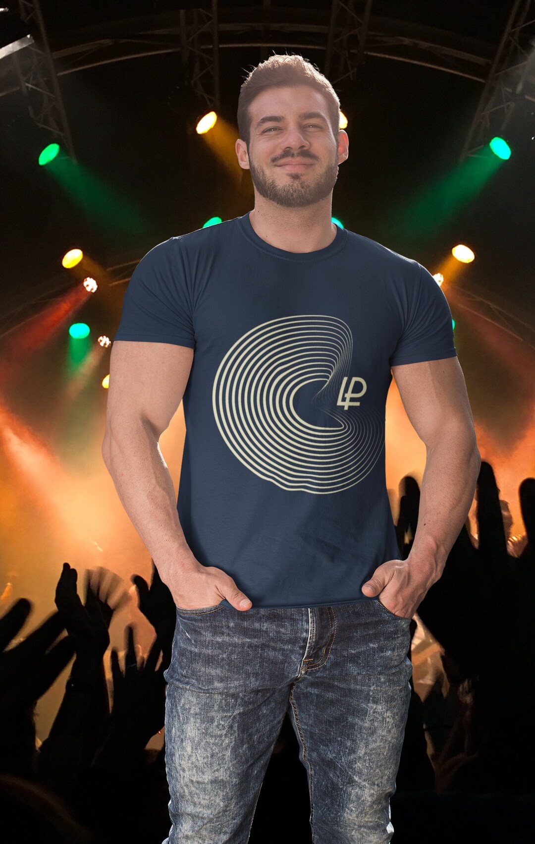 Vintage-inspired Record Tee for Music Lovers, Classic Vinyl Record Tee ...