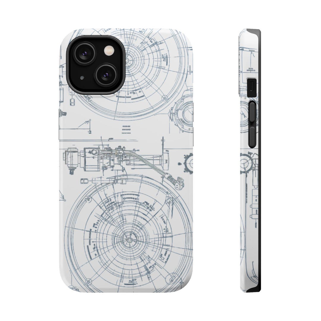 Turntable Blueprint Schematics iPhone Magsafe Case: Vinyl Record Player ...