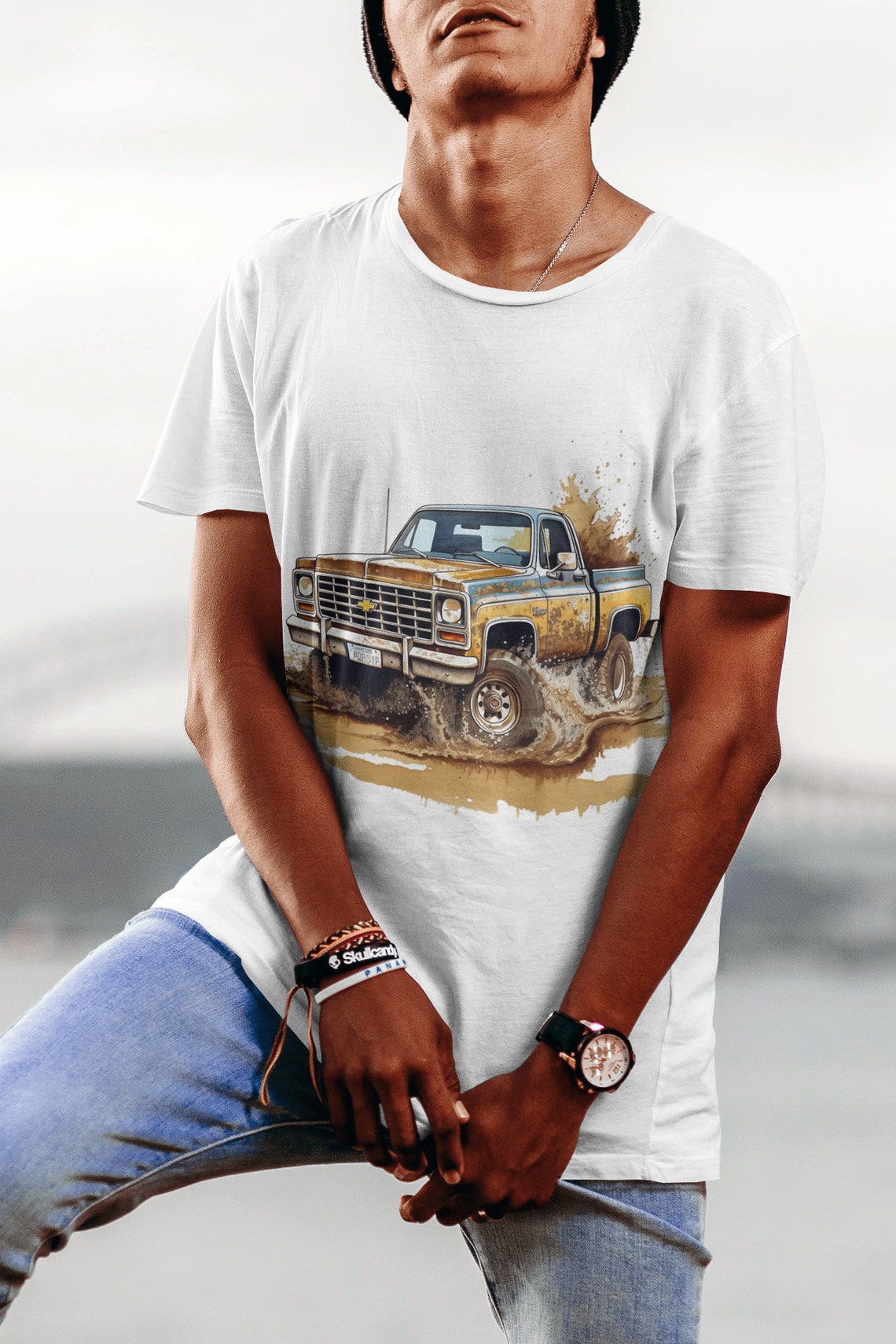 Stylized Brown & Blue 1979 Chevy Square Body Silverado 4X4 Lifted ...