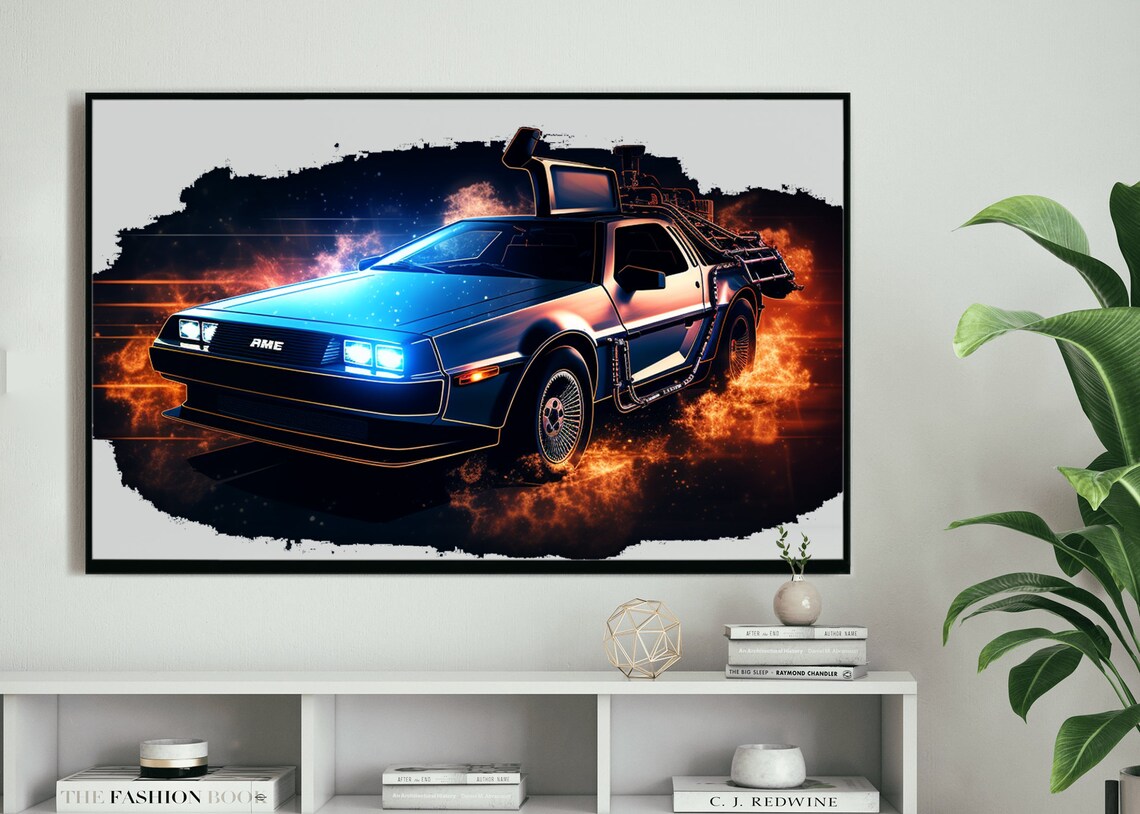 Stylized 1981 DMC Delorean Back Future BTTF Time Stainless Silver ...