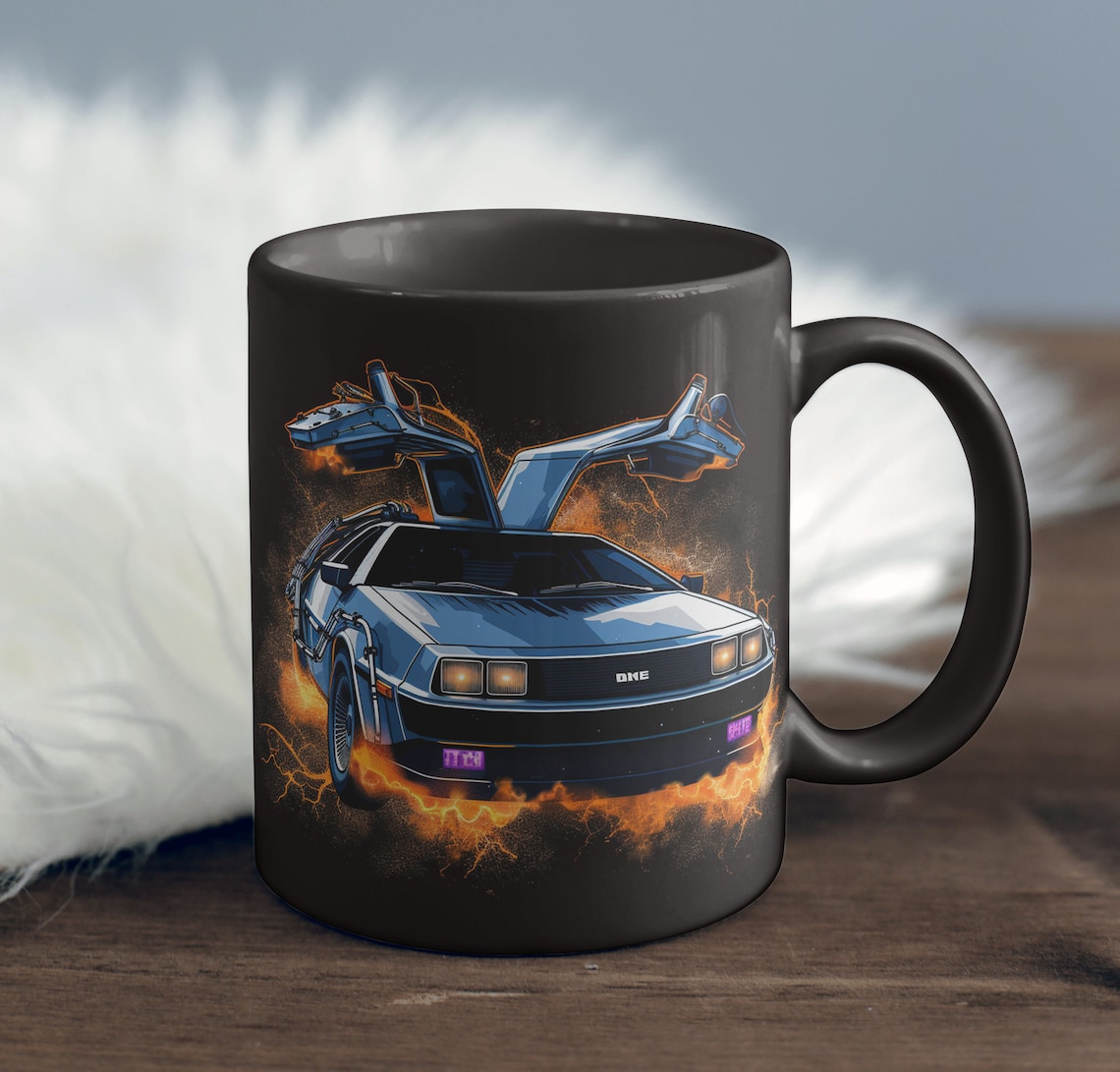 Stylized 1981 DMC Delorean Back Future BTTF Time Stainless Silver ...