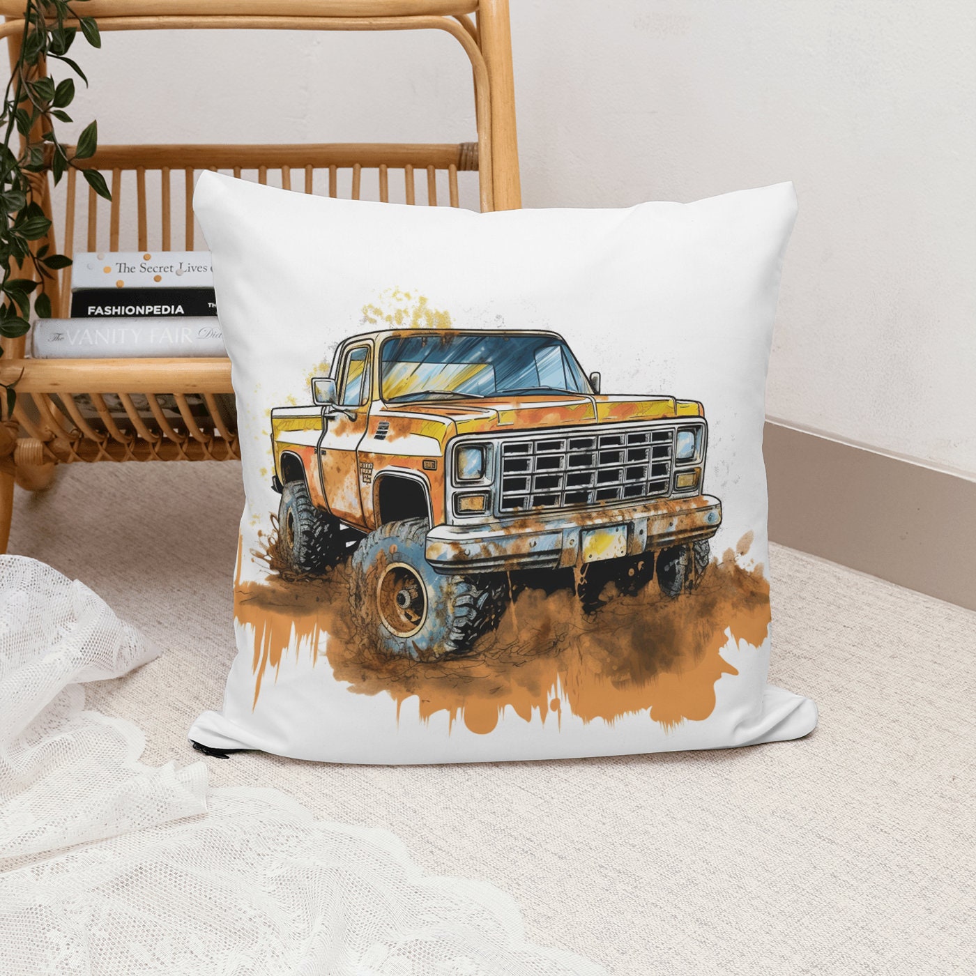 Stylized Brown & Blue 1979 Chevy Square Body Silverado 4X4 Lifted ...